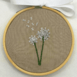 Beginners Dandelion embroidery Kit - Dandelion up-cycling kit