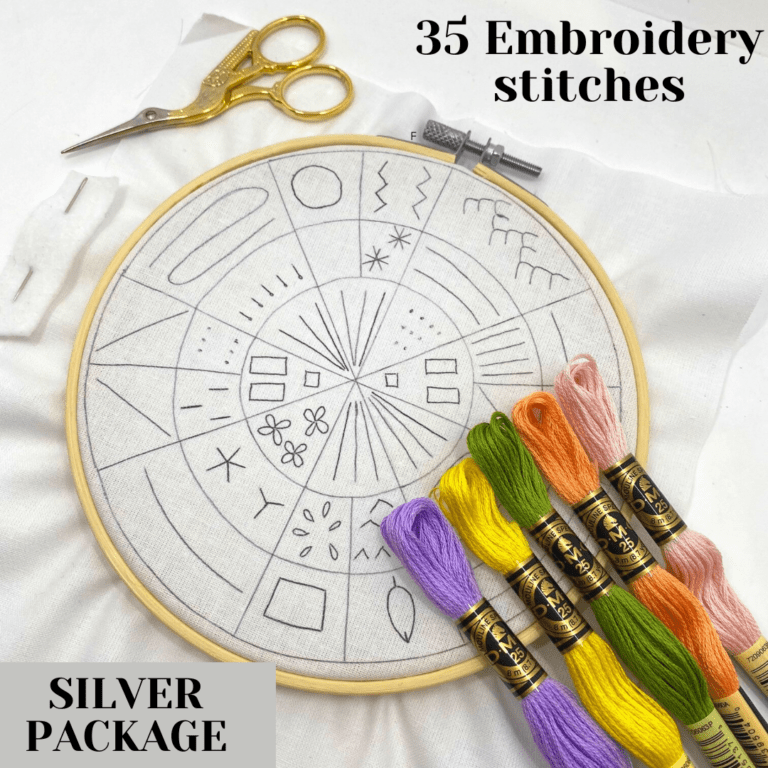 35 Embroidery stitches SILVER package download, Embroidery Tutorials ...