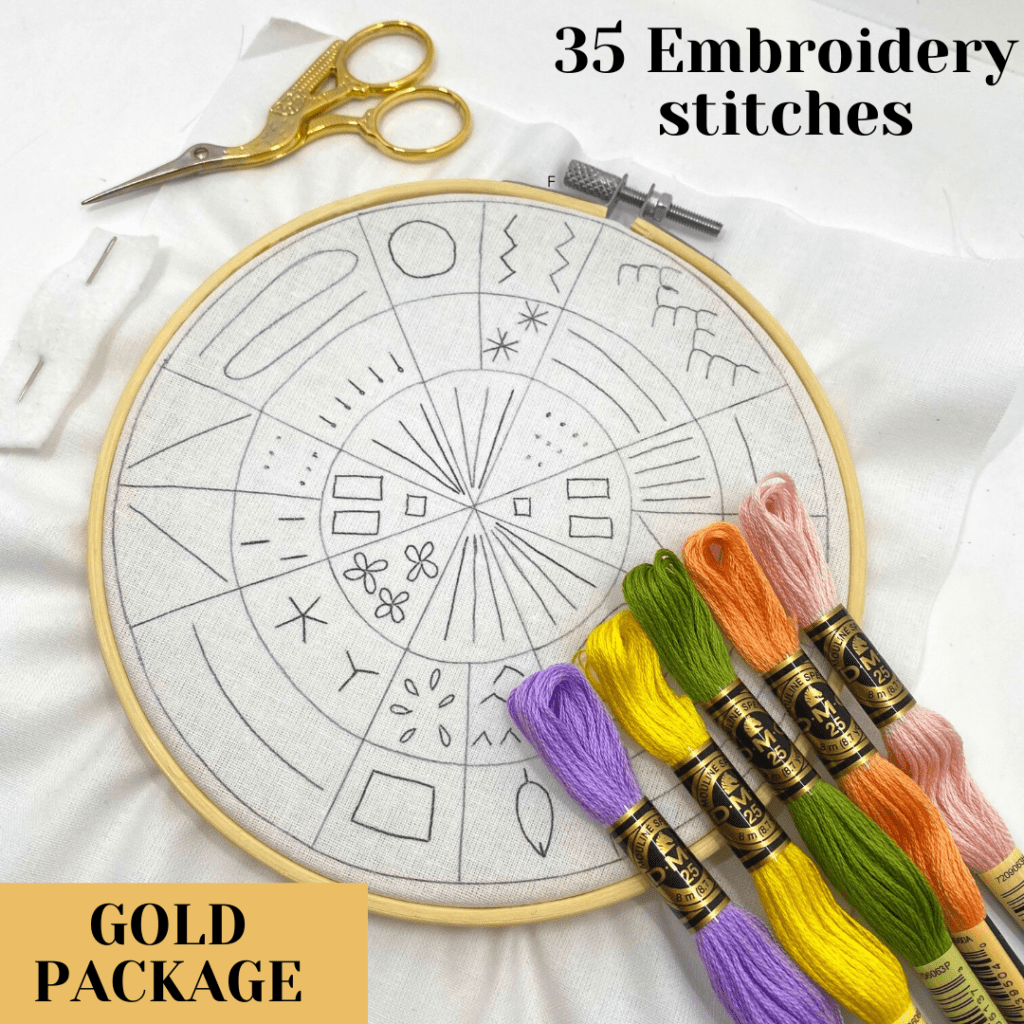 35 Embroidery stitches GOLD package download, Embroidery Tutorials ...