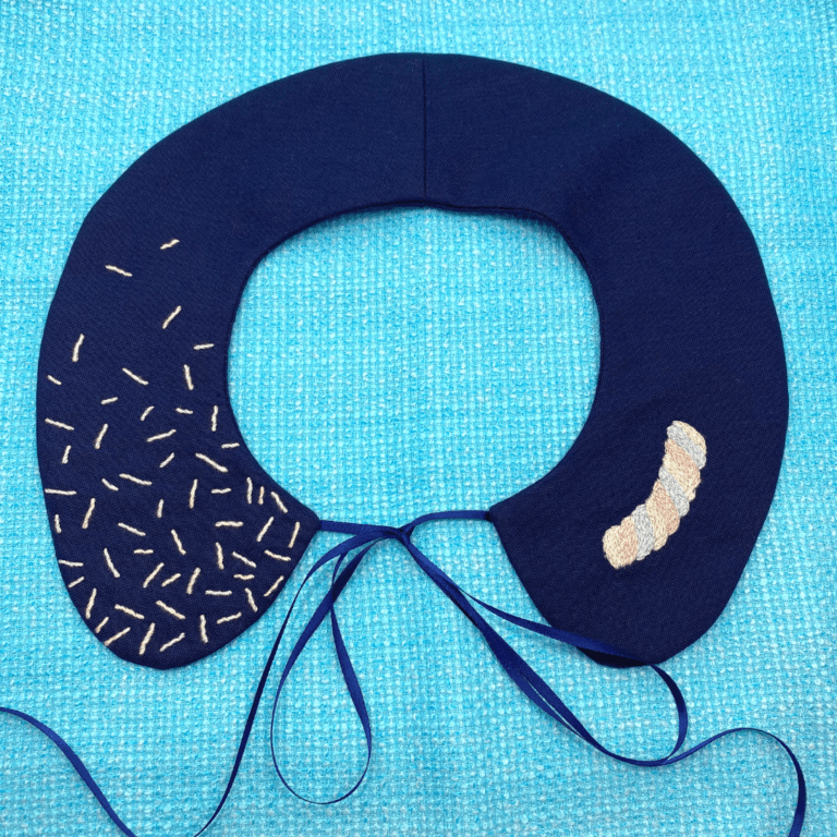 Hand embroidered Cotton Removable Collar, Detachable collar, Layering ...