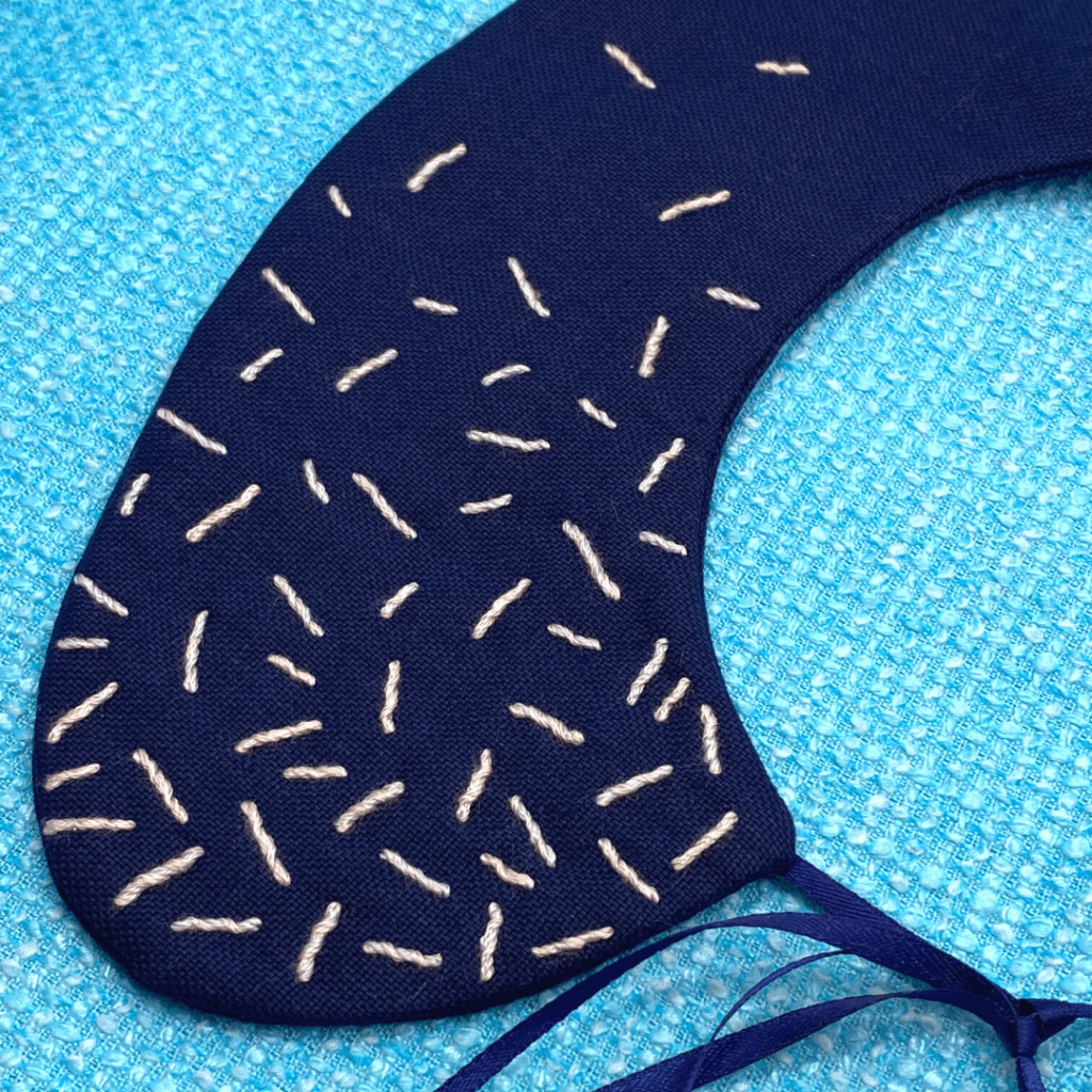 Hand embroidered Cotton Removable Collar, Detachable collar, Layering ...