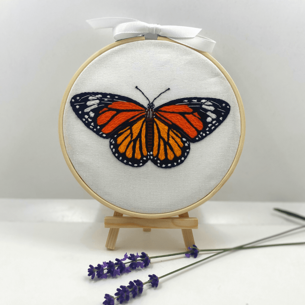 Easy Hand Butterfly Embroidery Kit for Beginners - Treasure Kave Embroidery