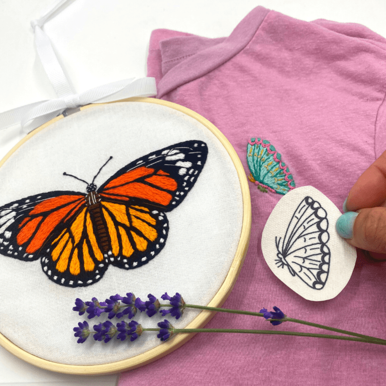 Easy Hand Butterfly Embroidery Kit for Beginners - Treasure Kave Embroidery