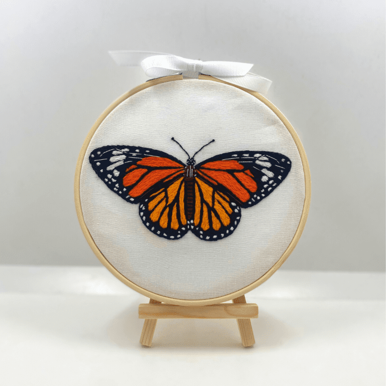 Easy Hand Butterfly Embroidery Kit for Beginners - Treasure Kave Embroidery