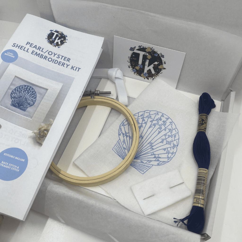 Pearl shell embroidery kit