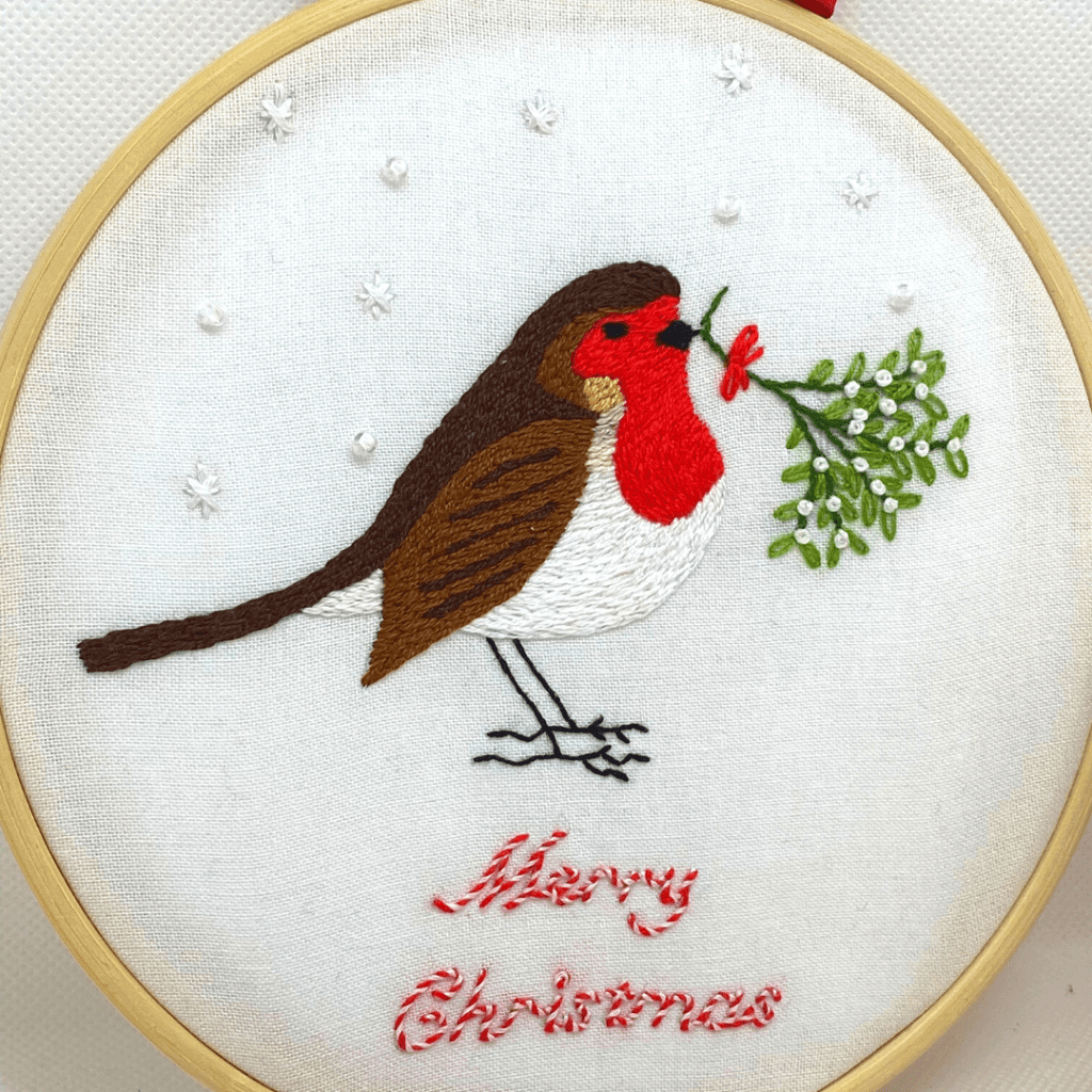 Christmas Robin Embroidery kit