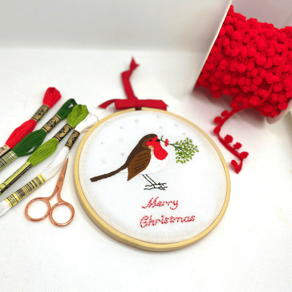 Christmas Robin Embroidery kit