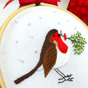 Christmas Robin Embroidery kit