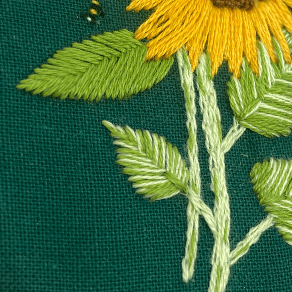 Sunflower field embroidery on demand course, Sunflower Hand embroidery ...