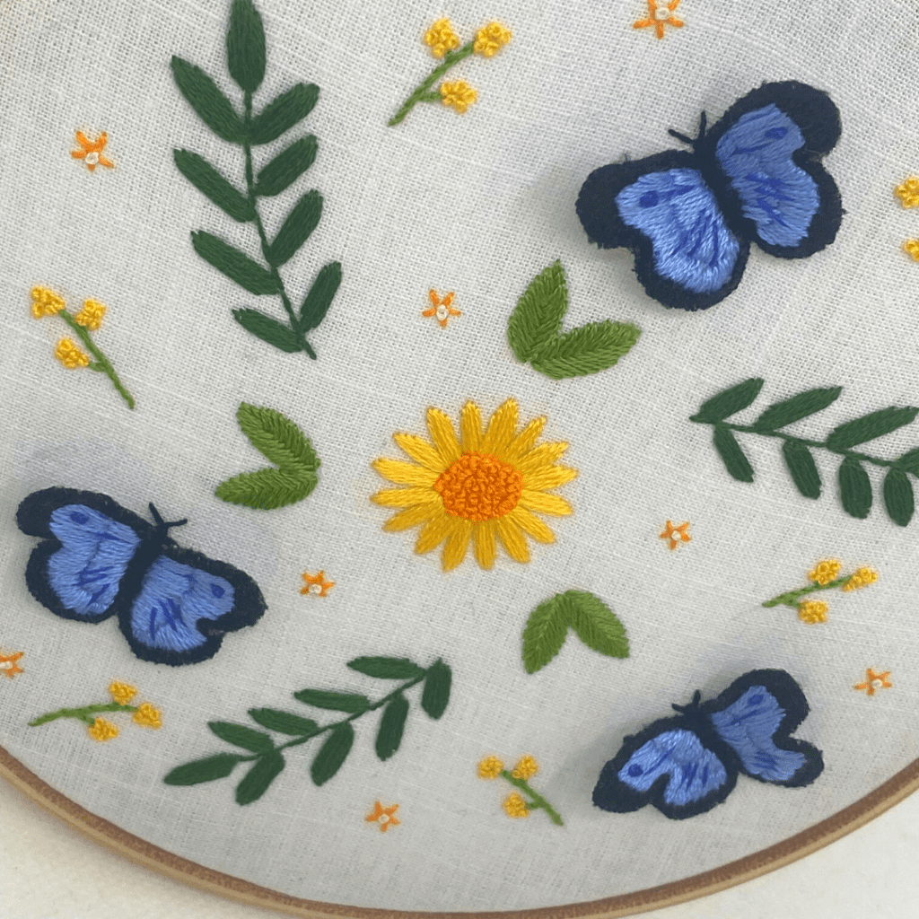 3D Butterfly Embroidery Kit, Stumpwork embroidery kit, Craft gift ...