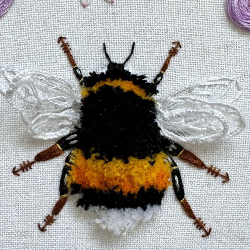 3D Bee Embroidery Kit, Stumpwork embroidery kit, Craft gift ...