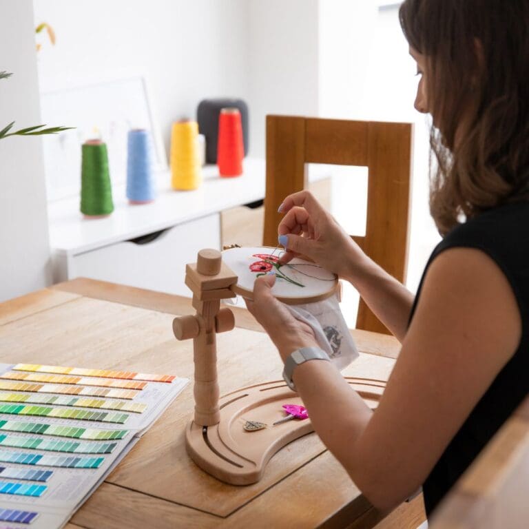 Tabletop embroidery stand - Treasure Kave Embroidery