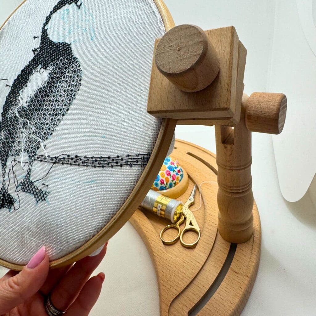 Tabletop embroidery stand - Treasure Kave Embroidery