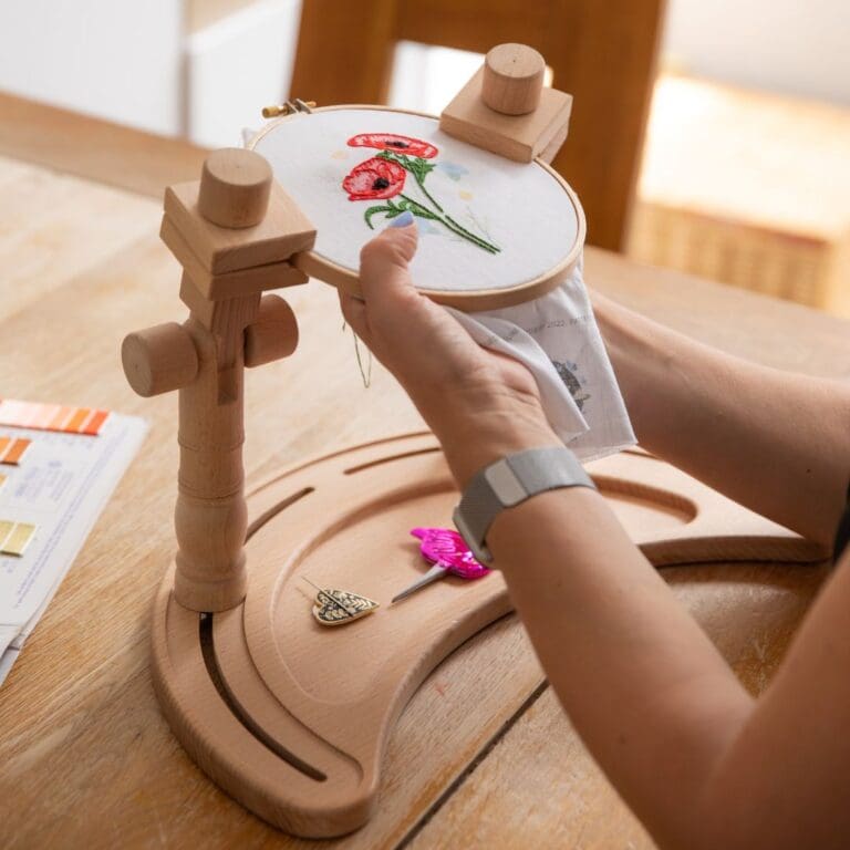 Tabletop embroidery stand - Treasure Kave Embroidery