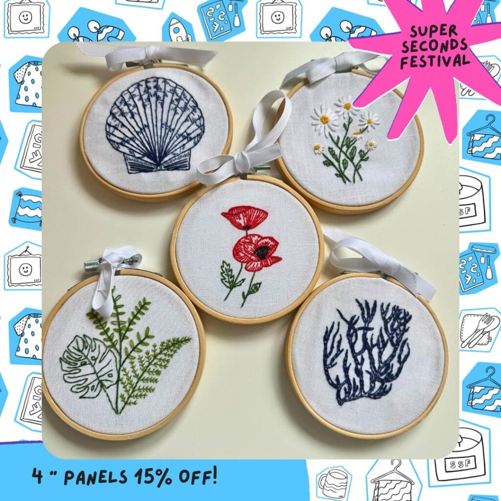 Super Seconds special 4" printed panel offer, Hand embroidery panel ...