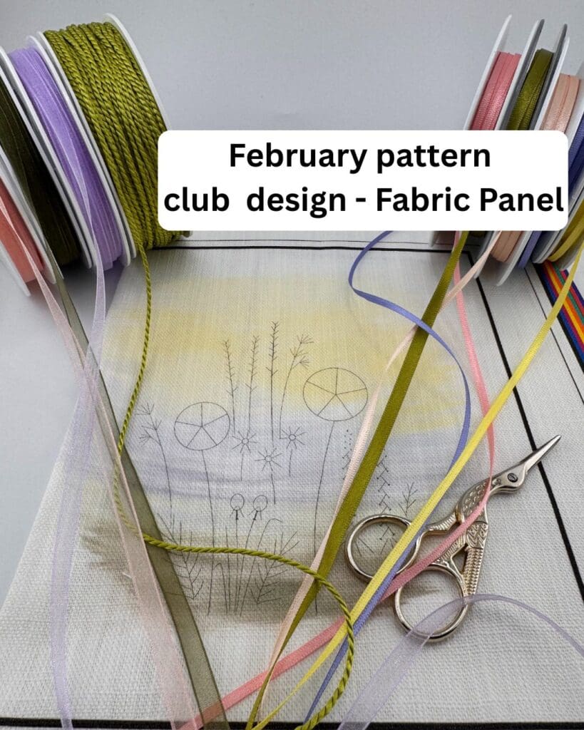 Bi-Monthly Embroidery Pattern Club – Fabric Panel and Instruction guide ...