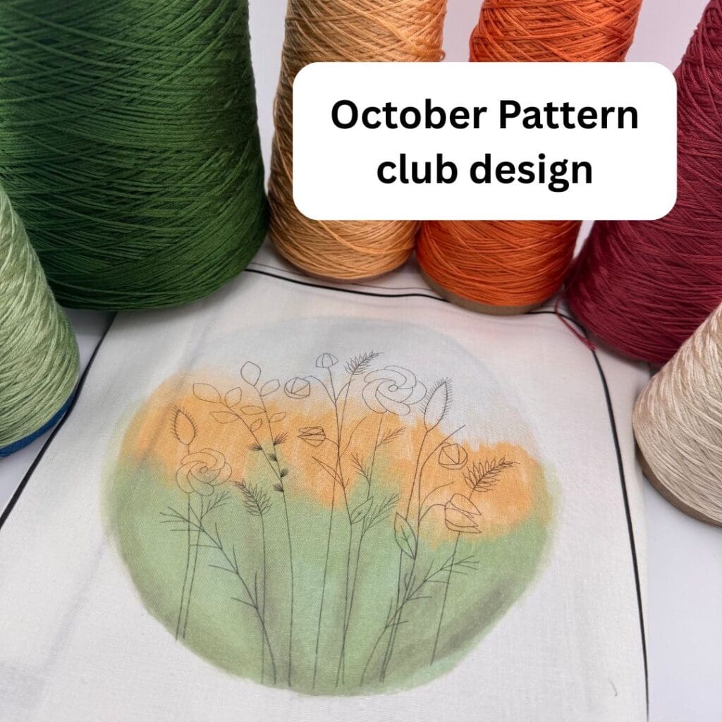 October Pattern Club embroidery kit, Autumn Leave Adventurous Beginner ...