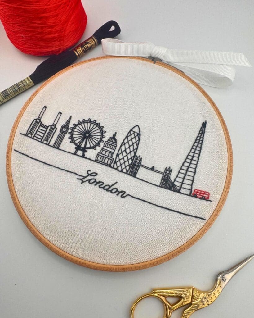 London City embroidery panel- Treasure Kave Embroidery